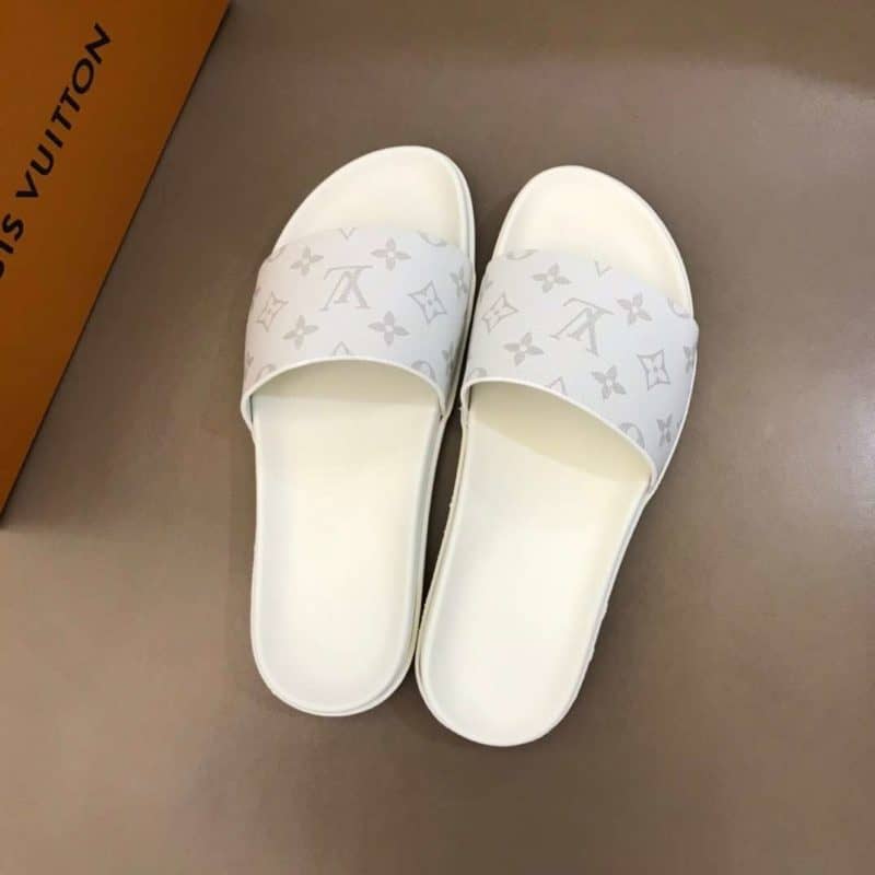 LOUIS VUITTON WHITE MONOGRAM SLIDES - LVS43 - REPGOD